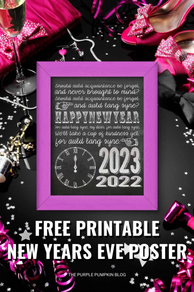 New Years Eve Poster - Free Printable | Updated Annually for NYE!