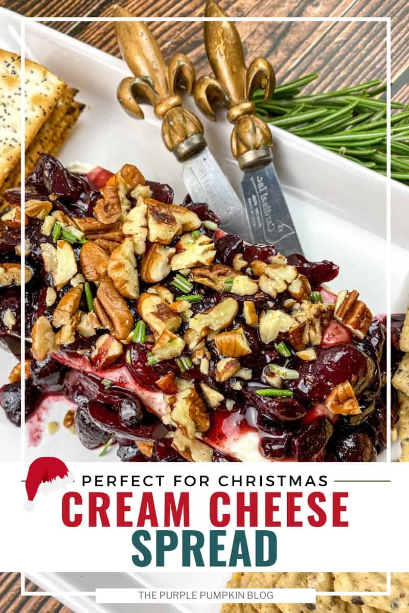 Savory Cream Cheese Spread with Warm Cherry Sauce For The Holidays