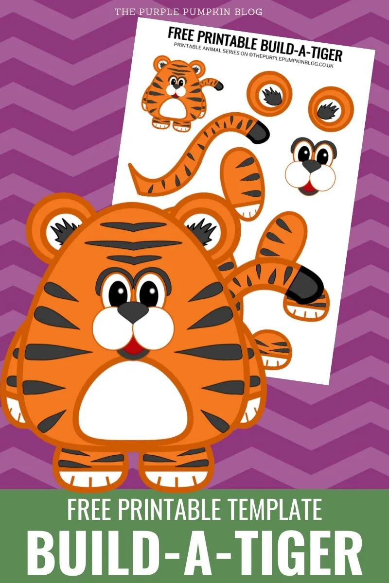Build-A-Tiger - Free Printable Paper Tiger Craft Template!