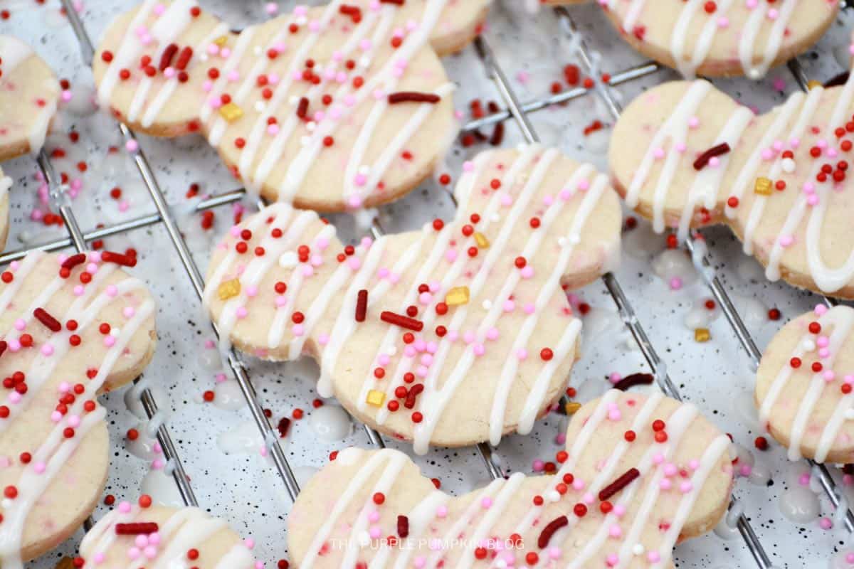 Mickey Mouse Valentine’s Day Cookies Topped with Icing & Sprinkles!