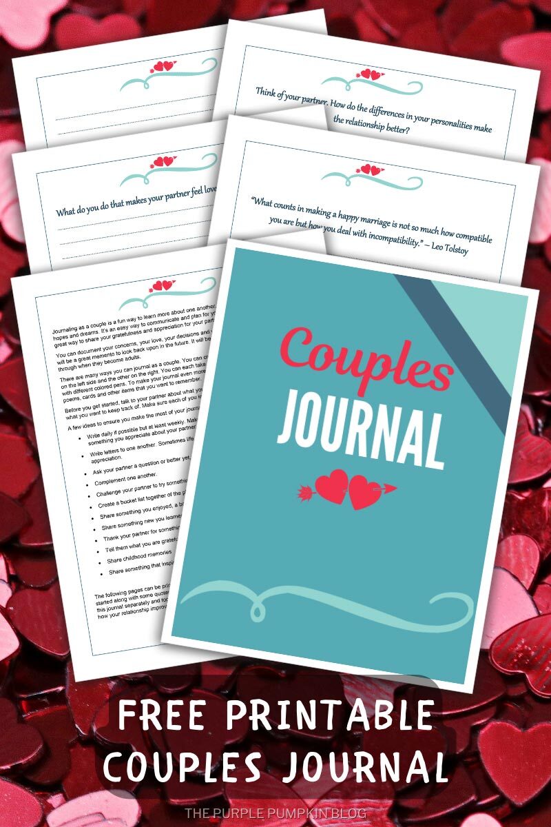 Free Printable Couples Journal With Guided Prompts Free Printable Couples Journal With Guided Prompts