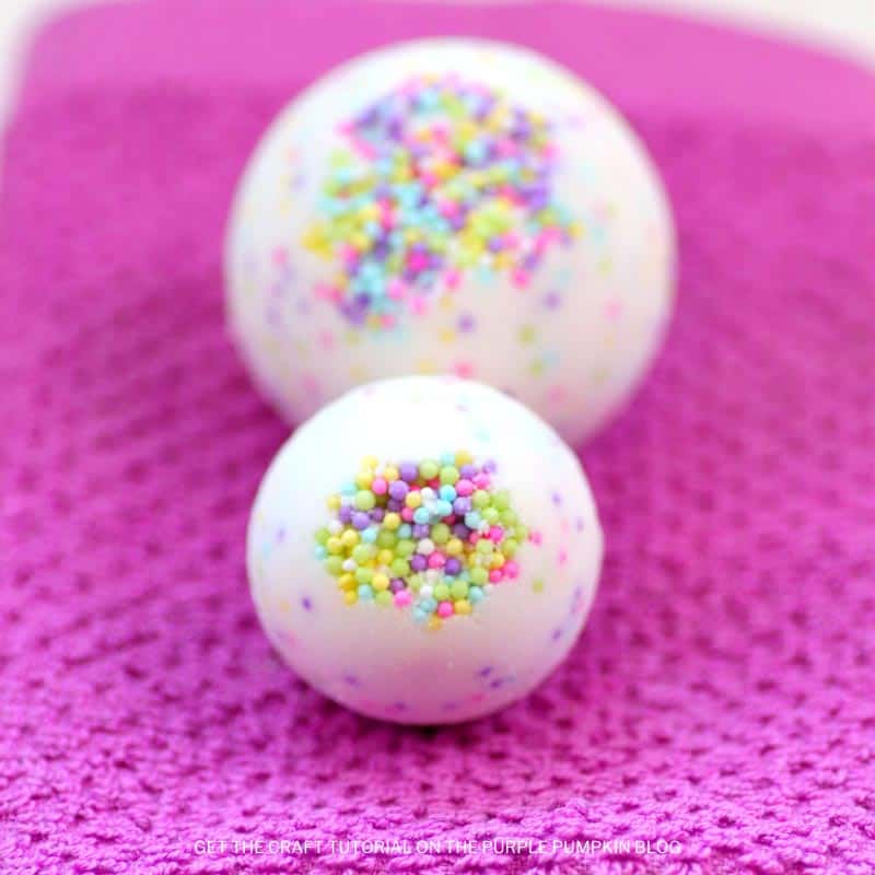 How To Make Cookie Dough Scented Bath Bombs with Cupcake Sprinkles