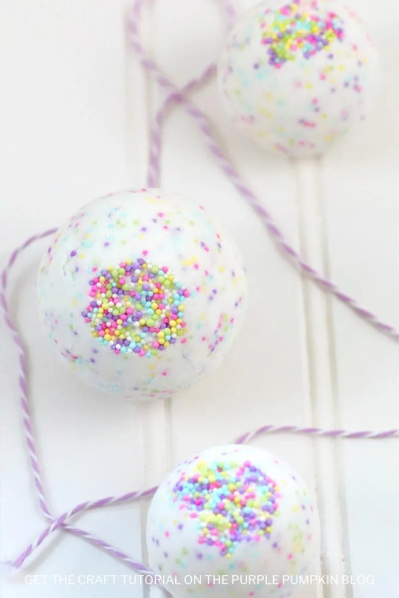 How To Make Cookie Dough Scented Bath Bombs with Cupcake Sprinkles
