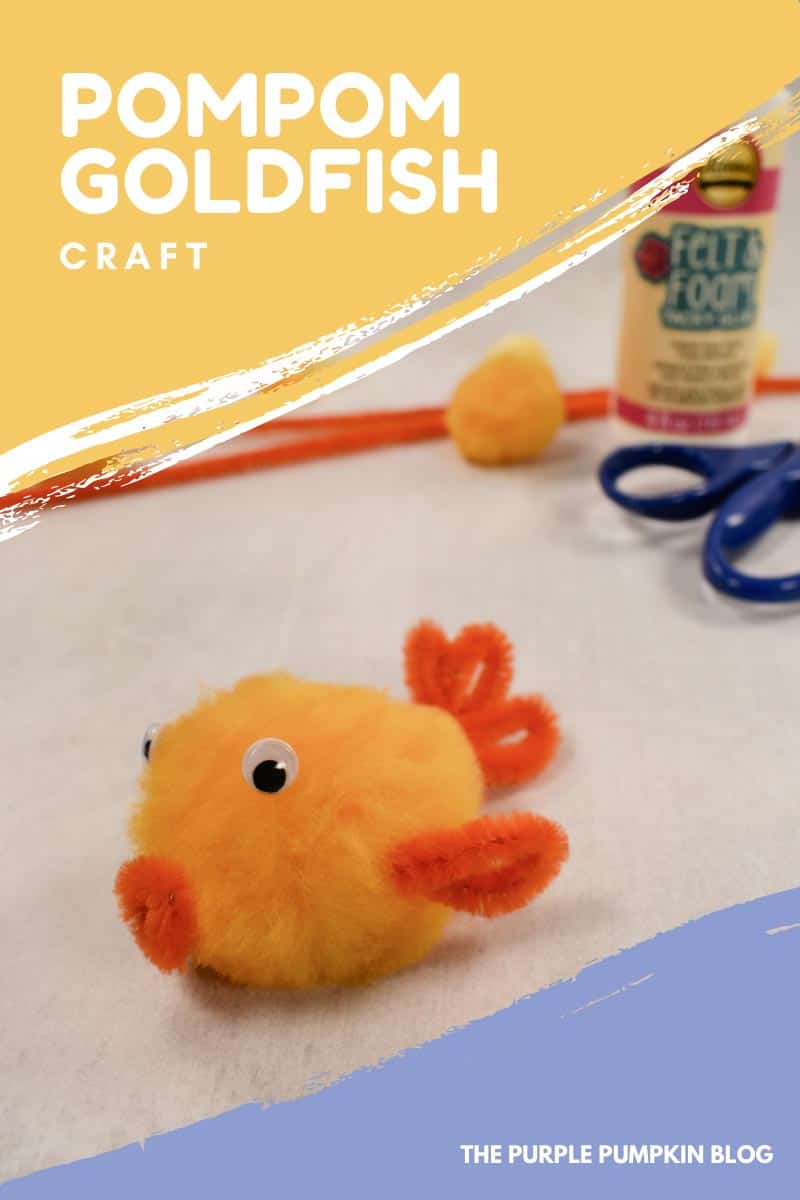 A Fun Cute Pipe Cleaner & Pompom Goldfish Craft For Kids