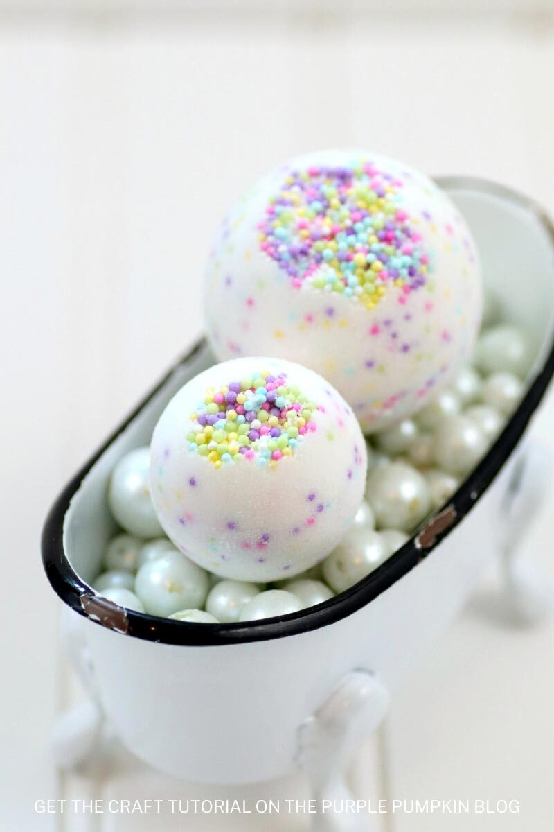 How To Make Cookie Dough Scented Bath Bombs with Cupcake Sprinkles