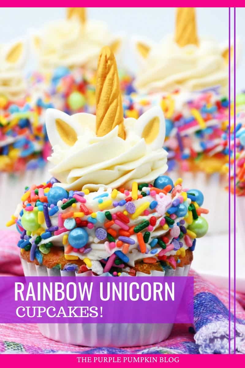 Rainbow Unicorn Cupcakes for Unicorn-Themed Parties!