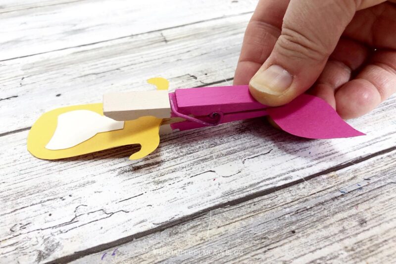 Sweet Mermaid Clothespin Craft (Clothespin Dolls) with Free Template