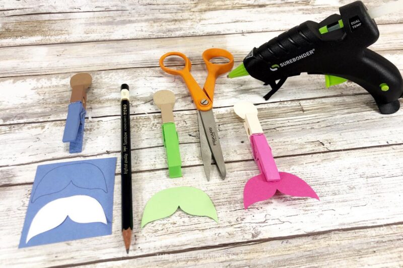 Sweet Mermaid Clothespin Craft (Clothespin Dolls) with Free Template