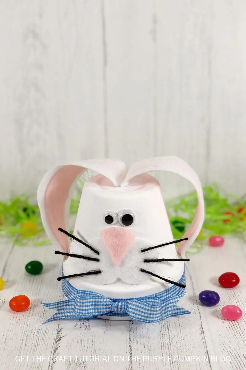Super Cute Flowerpot Easter Bunny Craft with Free Printable Pattern