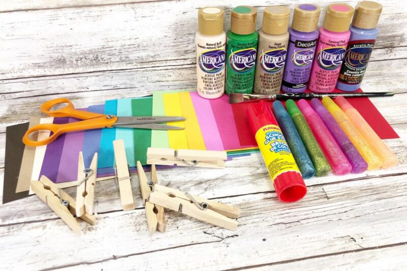 Sweet Mermaid Clothespin Craft (Clothespin Dolls) with Free Template