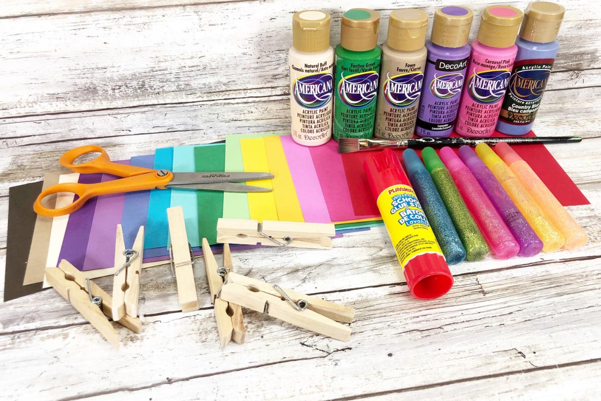 Sweet Mermaid Clothespin Craft (Clothespin Dolls) with Free Template