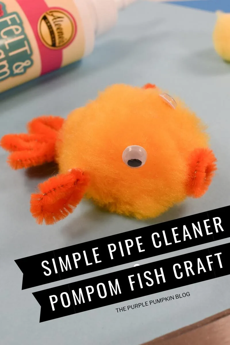 A Fun Cute Pipe Cleaner & Pompom Goldfish Craft For Kids
