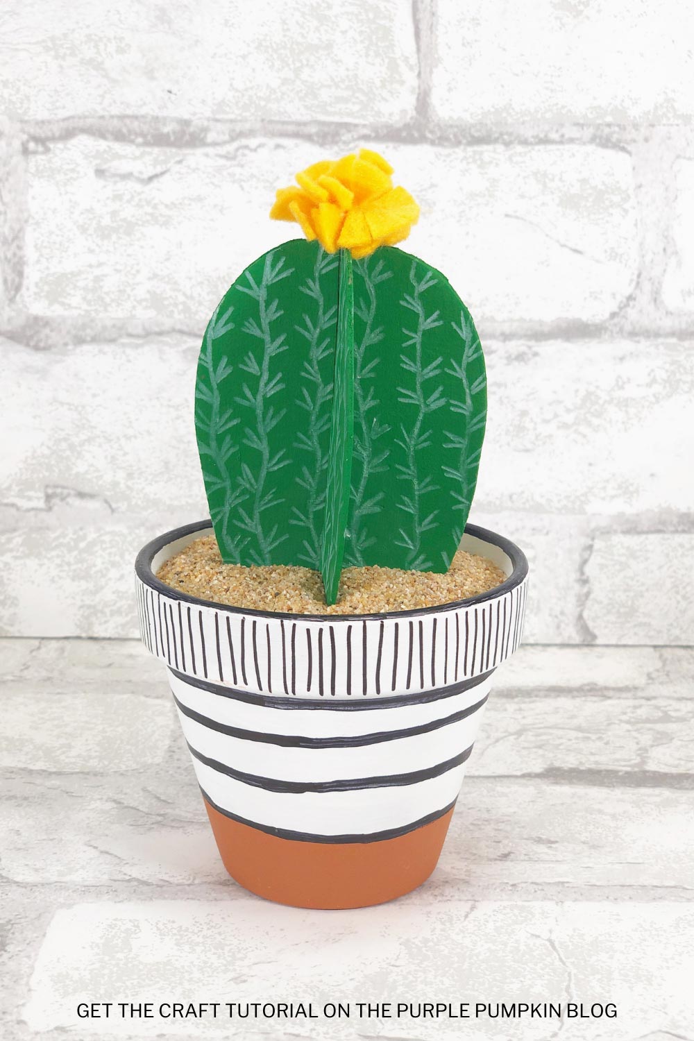 Cute Upcycled Cardboard Cactus Craft + Free Printable Template!