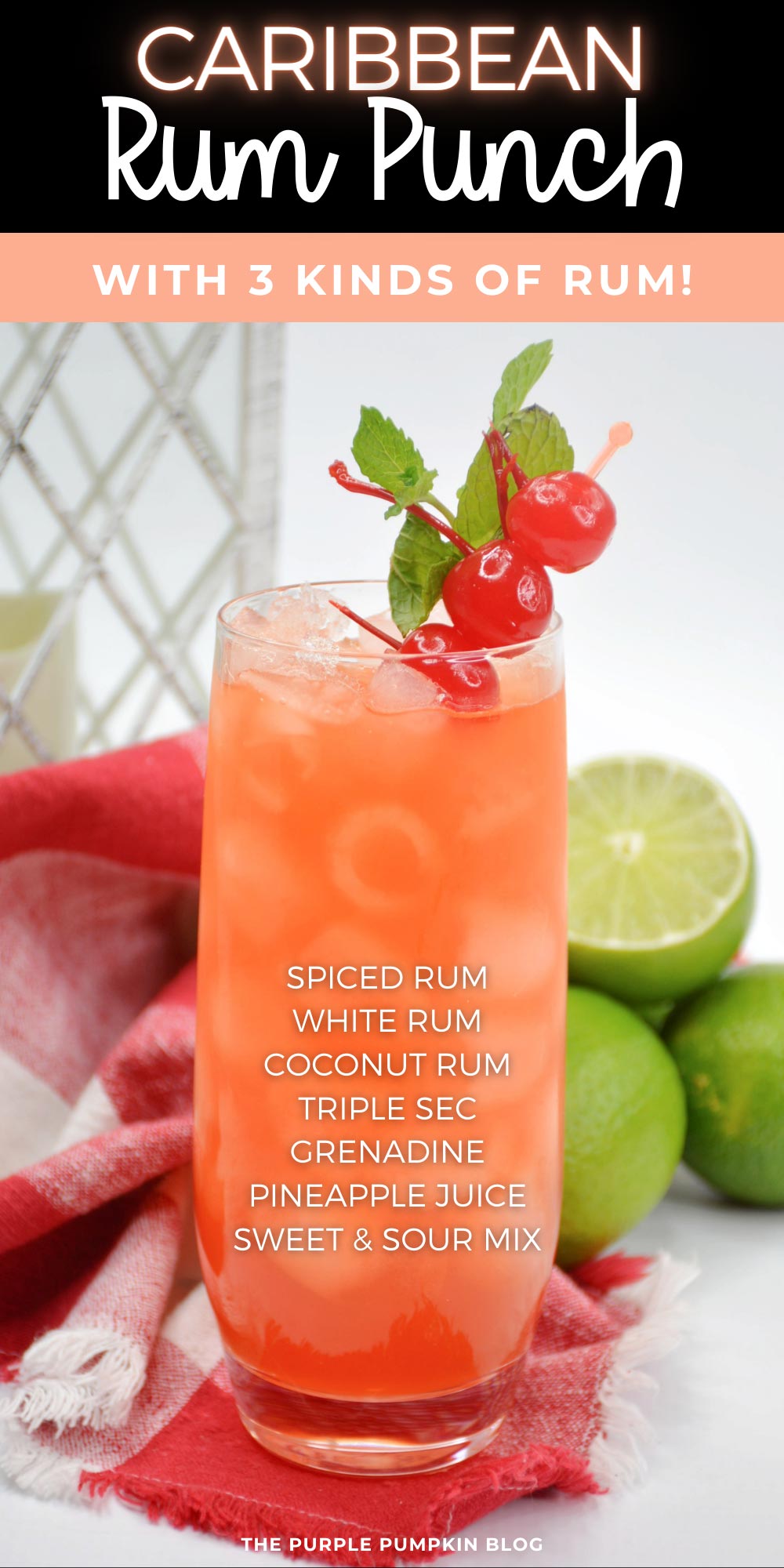 Caribbean Rum Punch With Three Kinds of Rum!