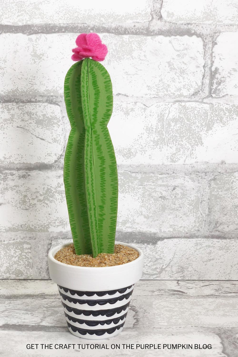 Cute Upcycled Cardboard Cactus Craft + Free Printable Template!