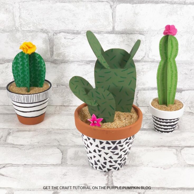 Cute Upcycled Cardboard Cactus Craft + Free Printable Template!