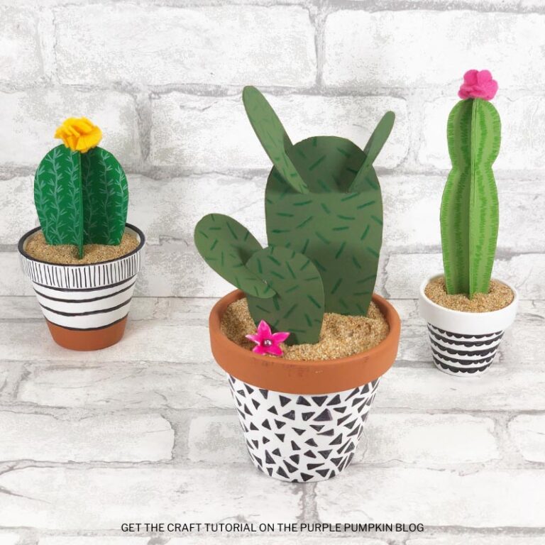 Cute Upcycled Cardboard Cactus Craft + Free Printable Template!