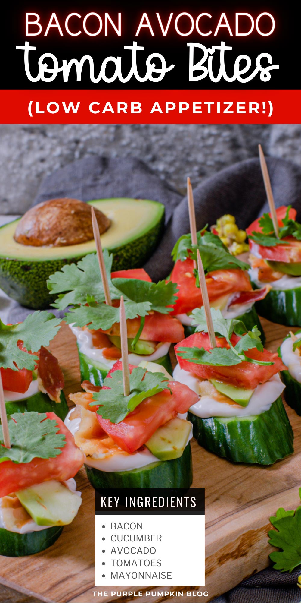 Bacon Avocado Tomato Bites - A Yummy Low-Carb Appetizer!
