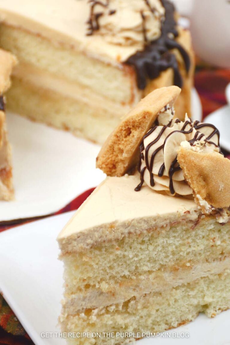 Coffee Layer Cake Recipe with Coffee Honeycomb Crunch Topping