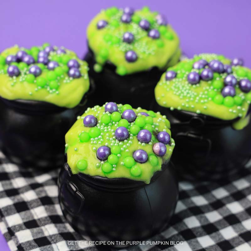 Hocus Pocus Cauldron Pudding Cups for Halloween Movie Nights