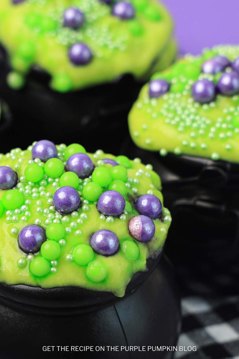 Hocus Pocus Cauldron Pudding Cups for Halloween Movie Nights