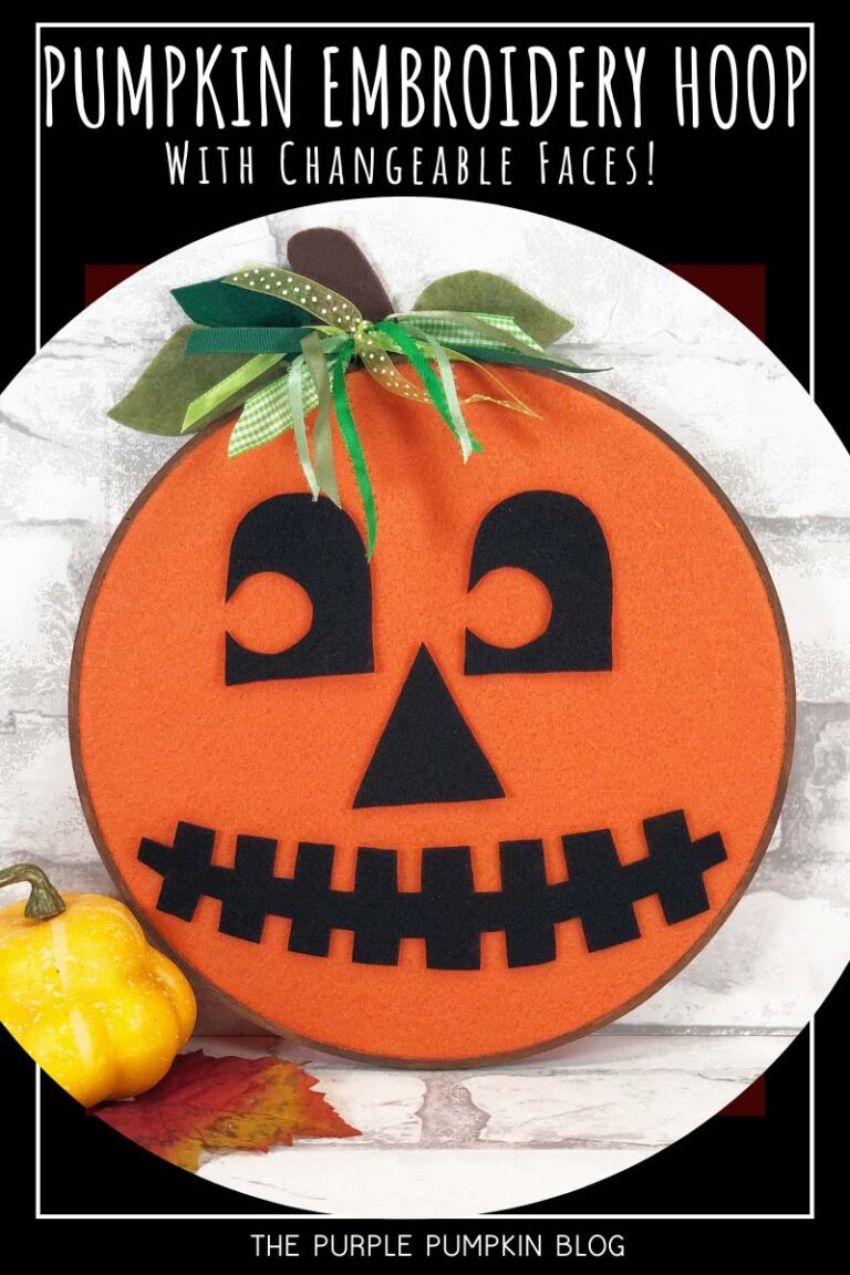 Jack-o'-lantern Pumpkin Embroidery Hoop Craft