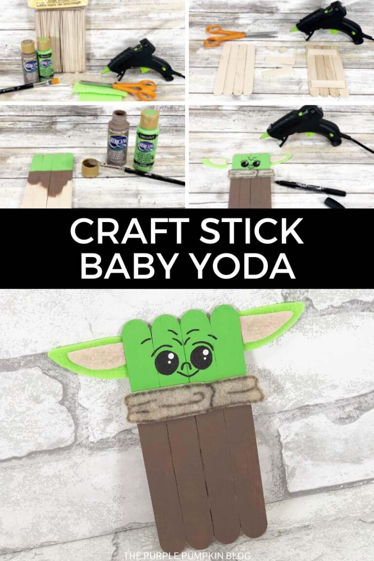 Popsicle Stick Baby Yoda Craft for Mandalorian Fans!
