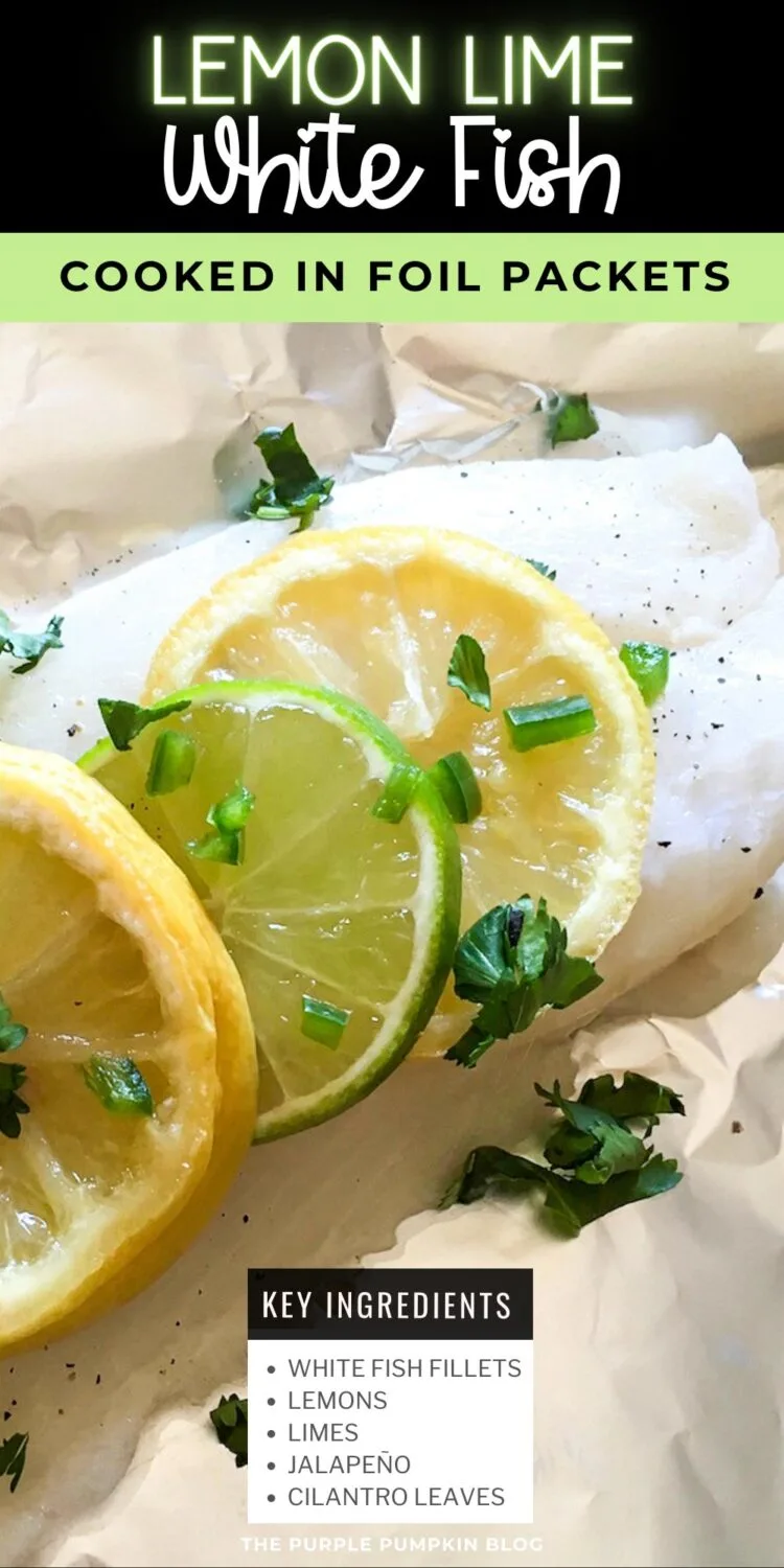 Quick & Easy Lemon Lime White Fish Recipe Cooked in Foil Packets