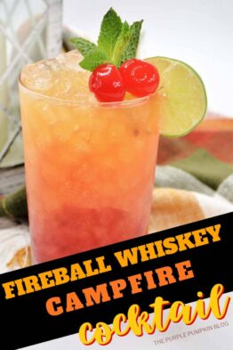 Campfire Cocktail with Fireball, Bourbon & Rum