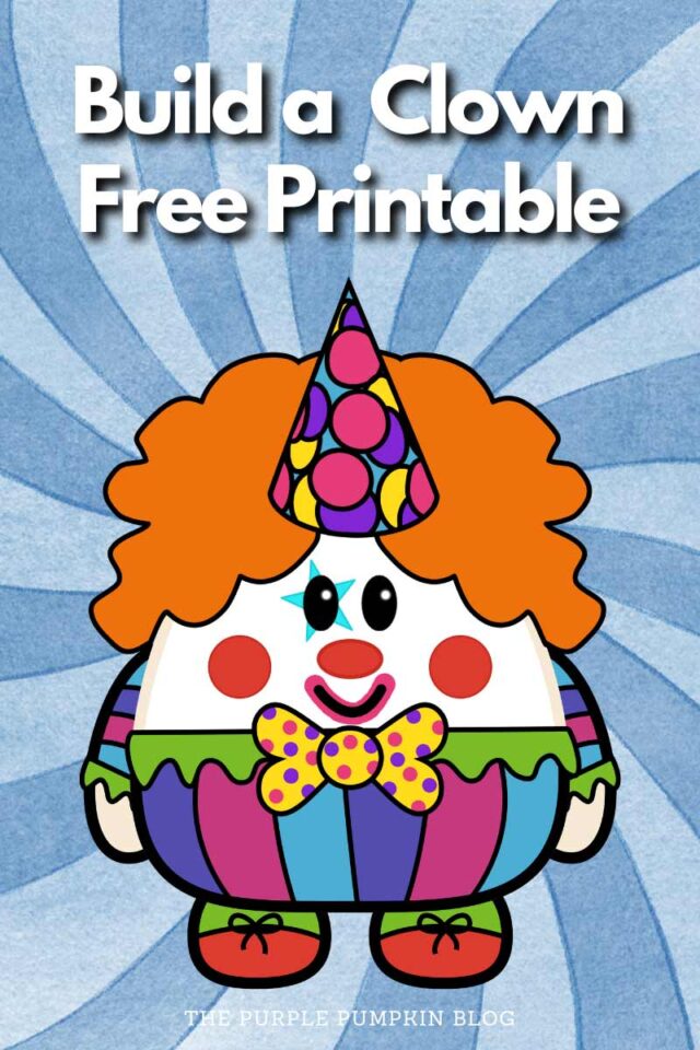 Free Printable Build A Clown Template (Halloween Paper Craft)