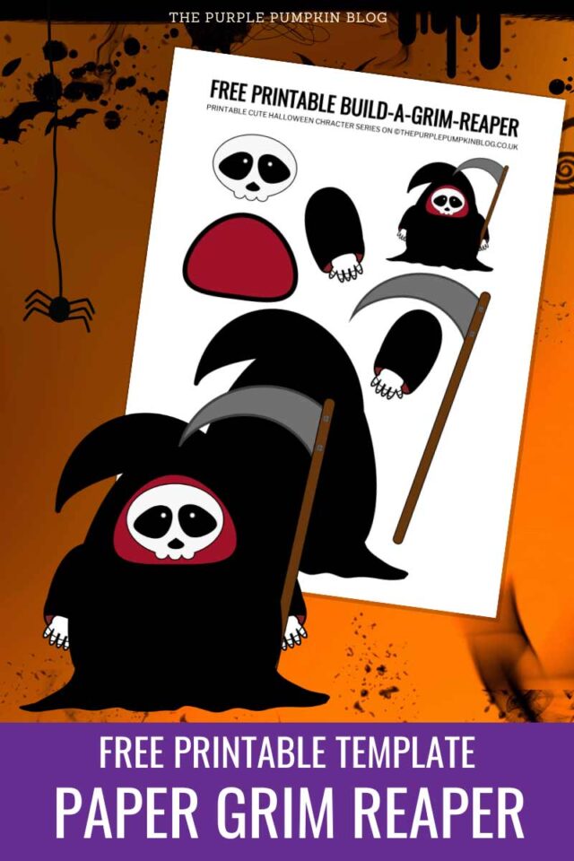 Free Printable Build A Grim Reaper Template Halloween Papercraft