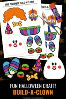 Free Printable Build A Clown Template (Halloween Paper Craft)