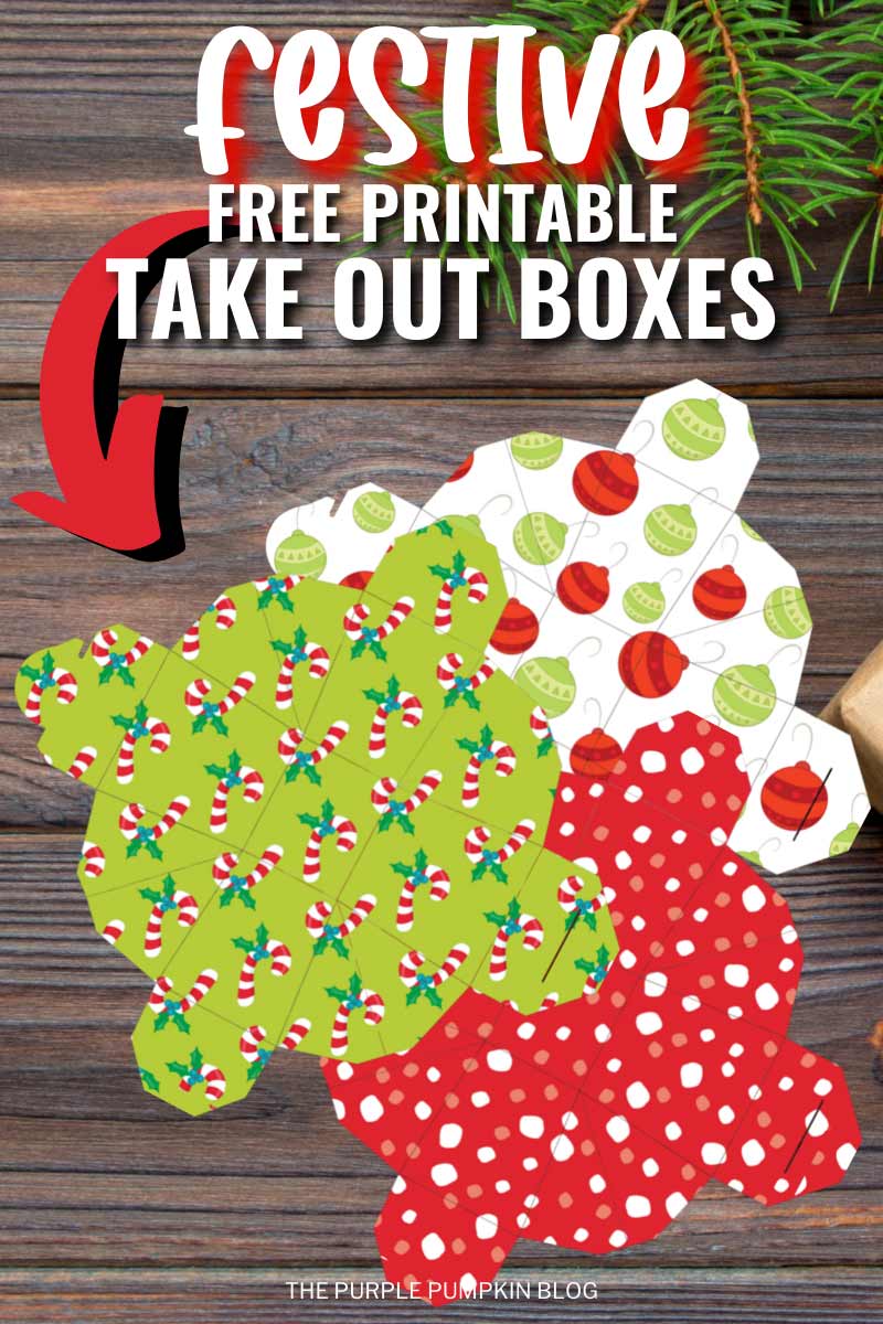 Free Printable Christmas Party Take-Out Boxes For Party Favors!