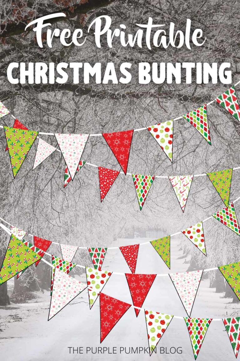 Free Printable Christmas Bunting Flags for Christmas Parties!