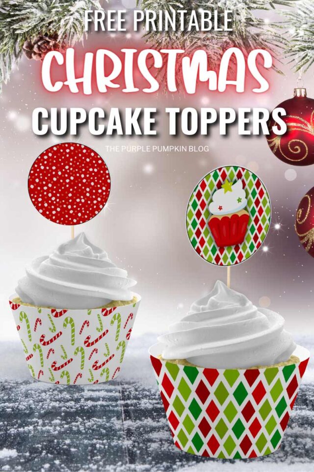 Free Printable Christmas Party Cupcake Toppers