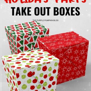 Free Printable Christmas Party Take-Out Boxes For Party Favors!