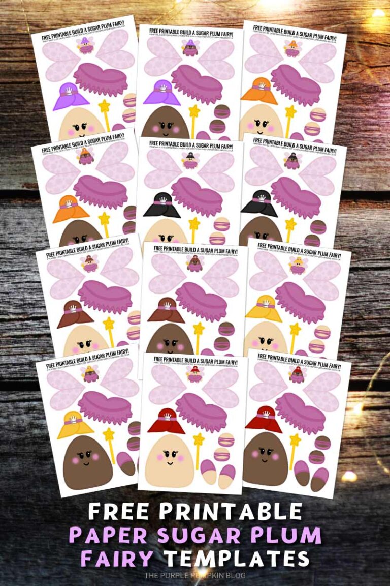 Free Printable Build A Sugar Plum Fairy Paper Craft Templates