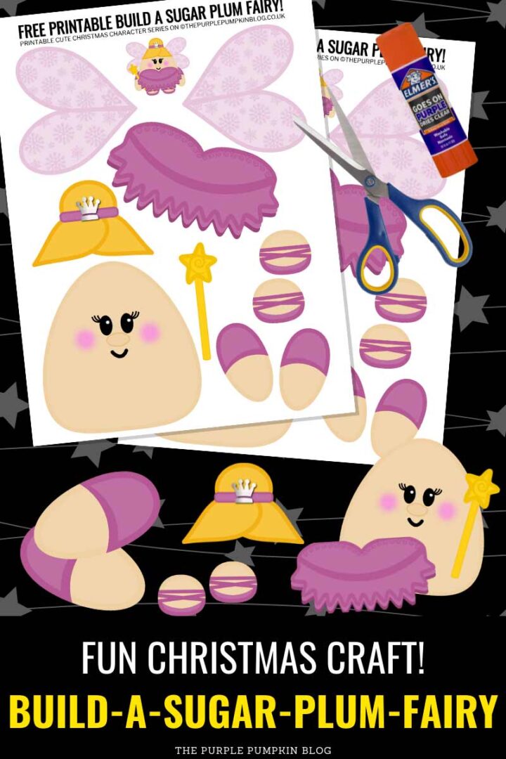 Free Printable Build A Sugar Plum Fairy Paper Craft Templates