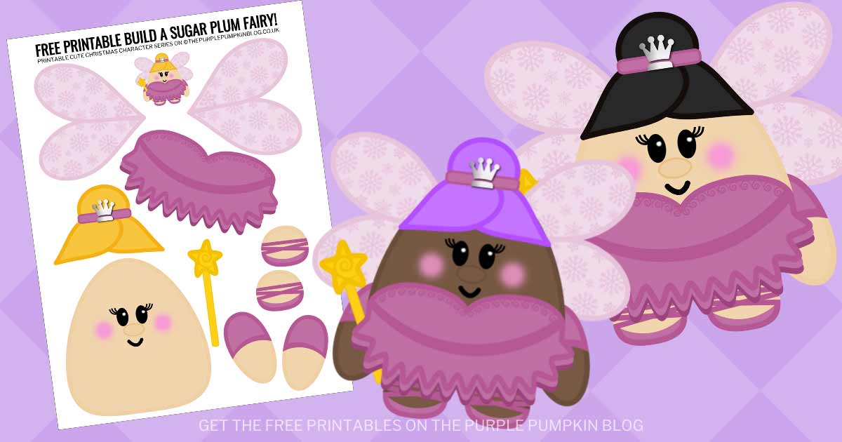 Free Printable Build A Sugar Plum Fairy Paper Craft Templates