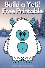 Free Printable Build A Yeti Paper Template Craft for Winter!