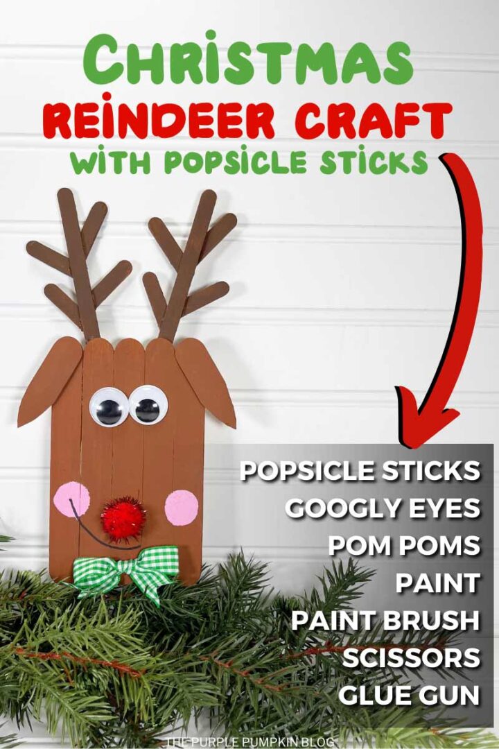 Fun Popsicle Stick Reindeer Craft Idea For the Holidays!