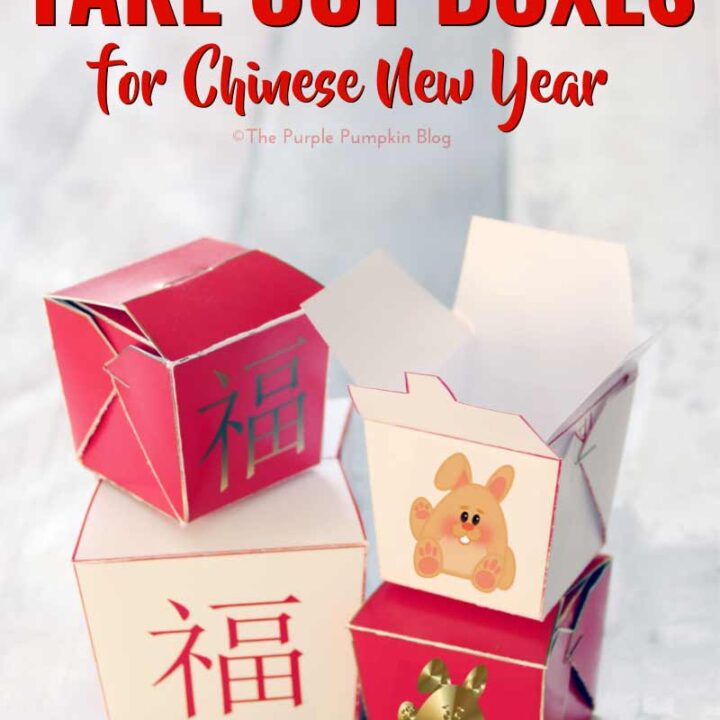 Free Printable Chinese Take Out Boxes for Chinese New Year
