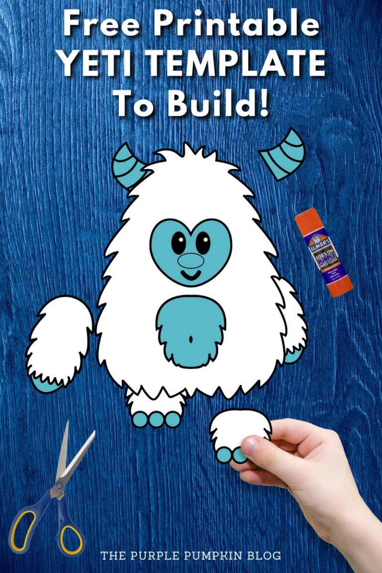 Free Printable Build A Yeti Paper Template Craft for Winter!