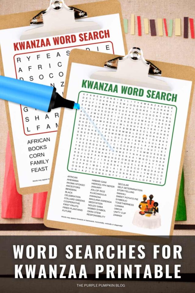 Free Printable Kwanzaa Word Search Puzzles