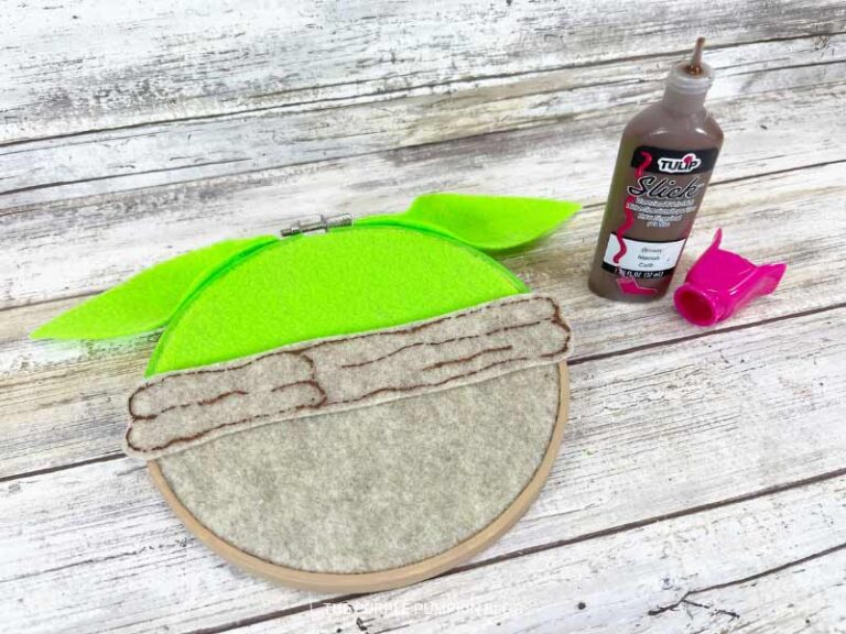 Grogu Pocket Organizer Craft Using An Embroidery Hoop!