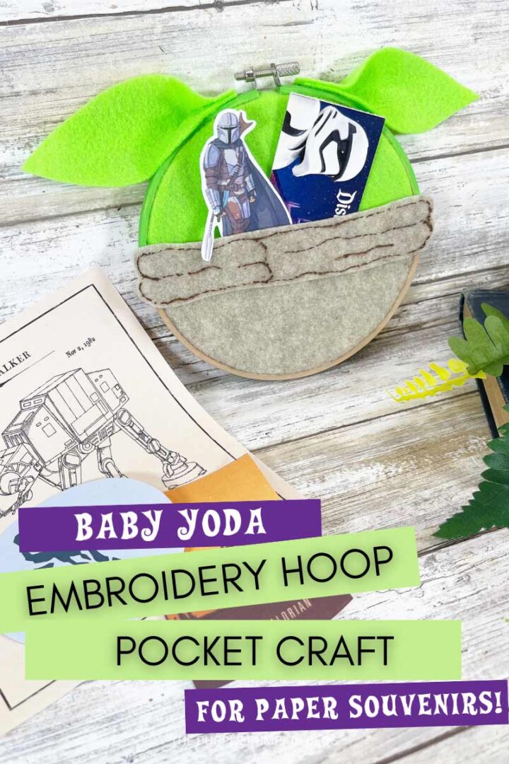 Grogu Pocket Organizer Craft Using An Embroidery Hoop!