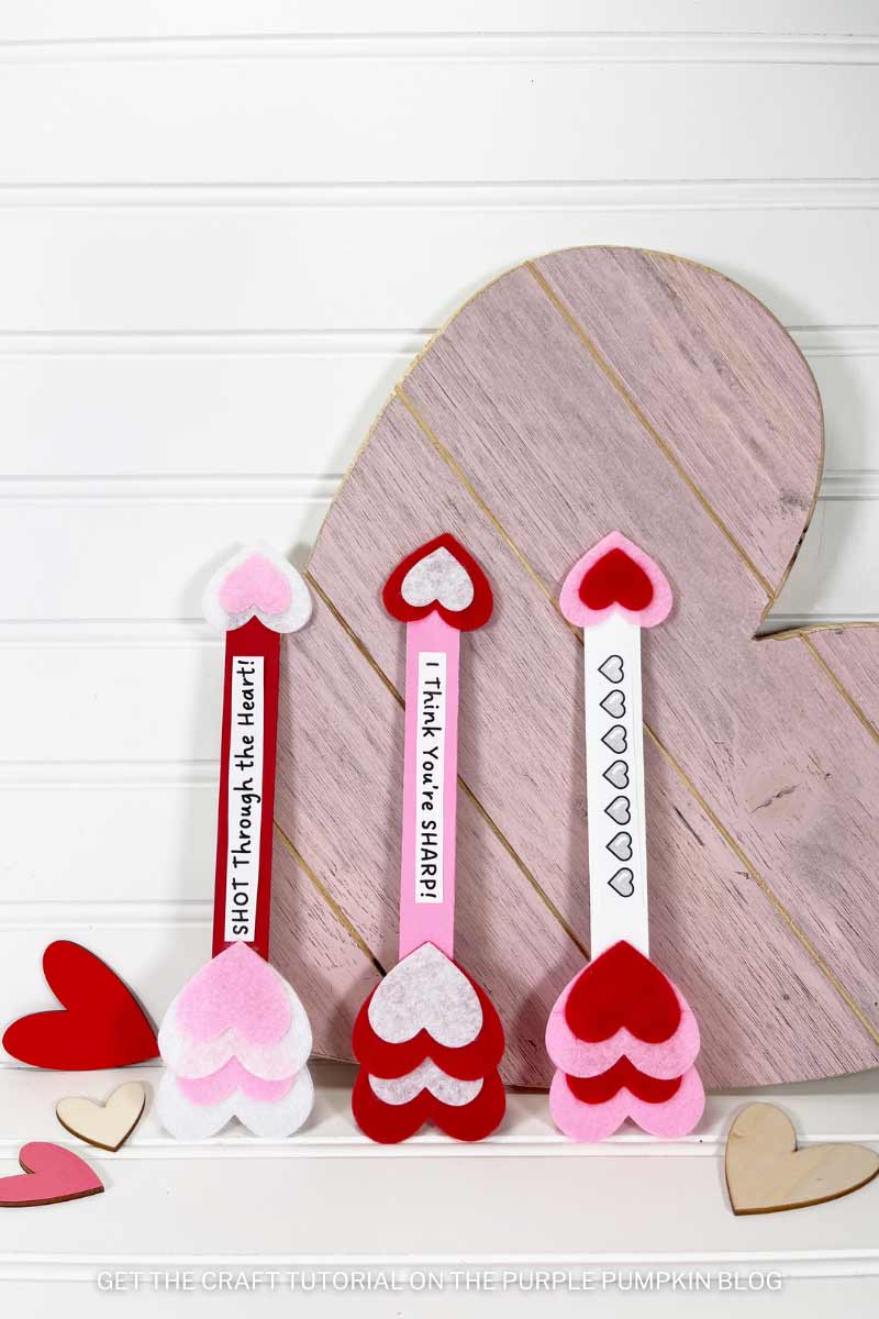 Craft Stick Love Arrows With Valentine's Day Love Messages!