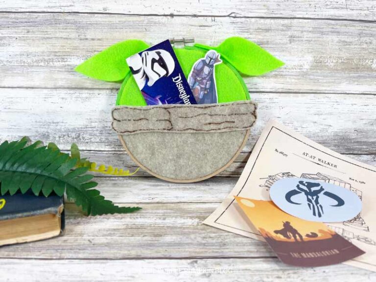 Grogu Pocket Organizer Craft Using An Embroidery Hoop!