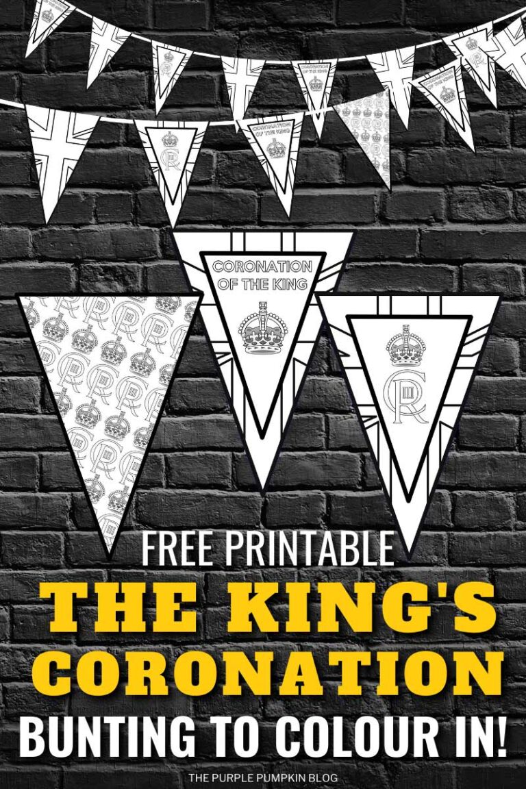 Free King's Coronation Printable Decorations and Bunting Flags!