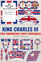 Free King's Coronation Printable Decorations and Bunting Flags!